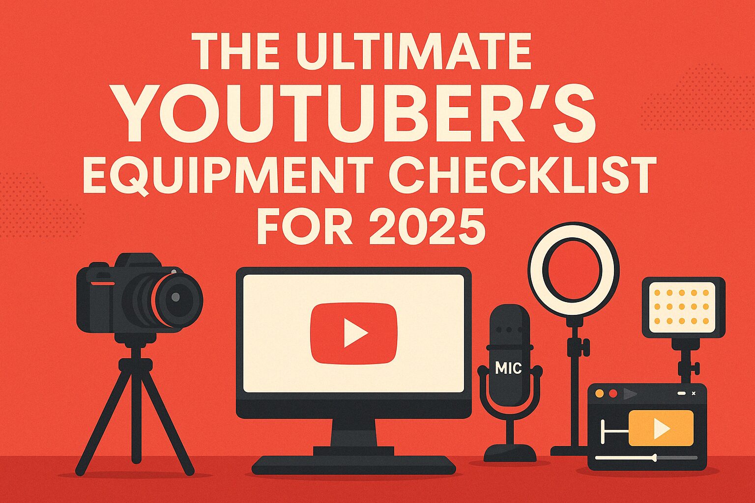 YouTuber’s Equipment Checklist - Smart Income Starts Here!