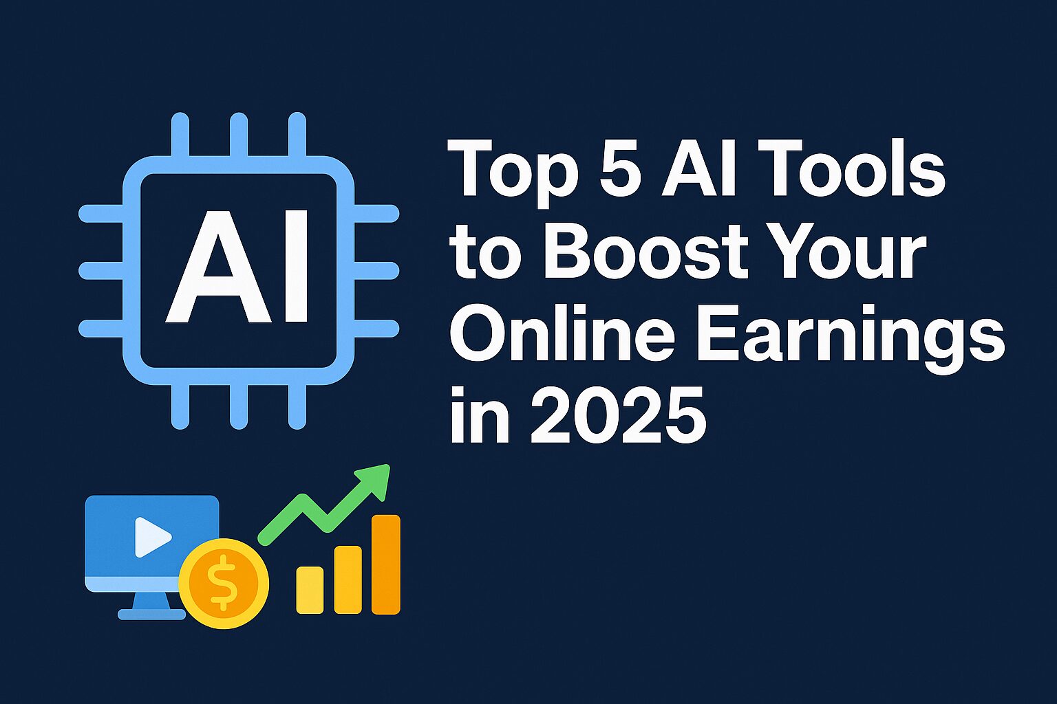 5 AI Tools To Boost Your Online - Smart Income Starts Here!